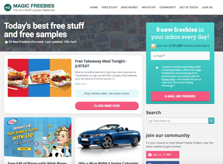 20 Best Freebie Sites To Find Free Stuff Every Day (2025)